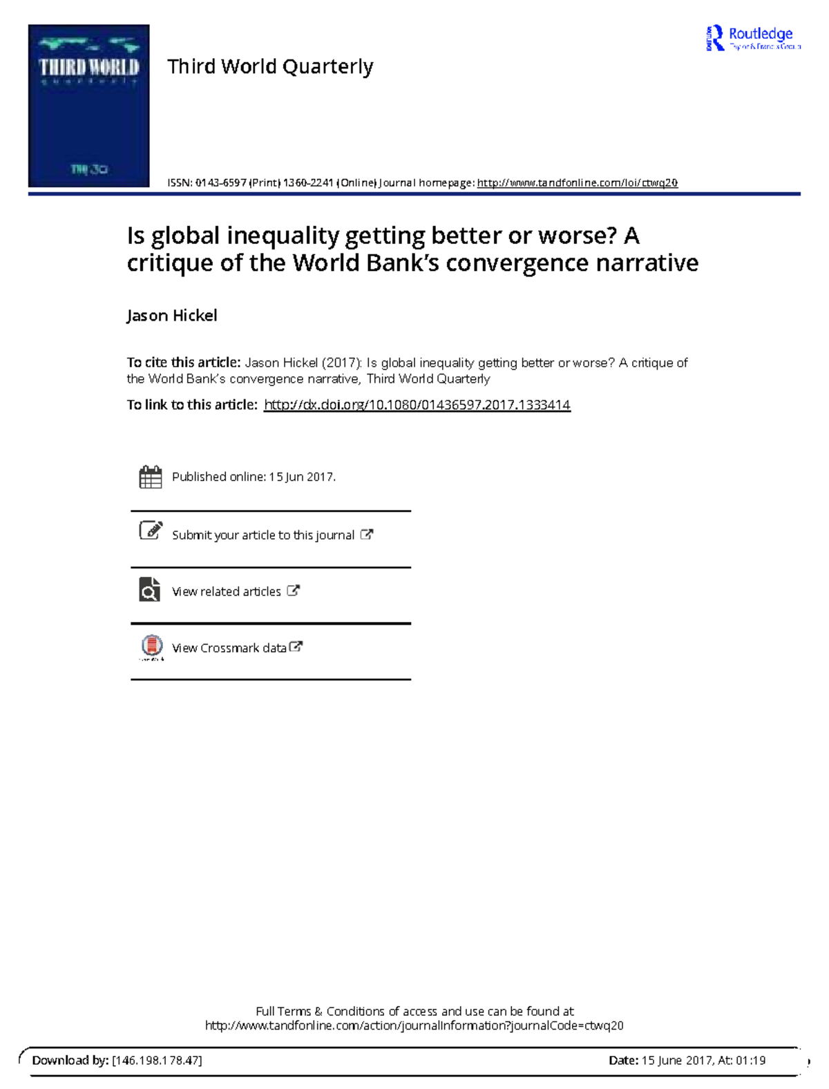 Document Analysis of Global Inequality and Development Dynamics (TWQ ...