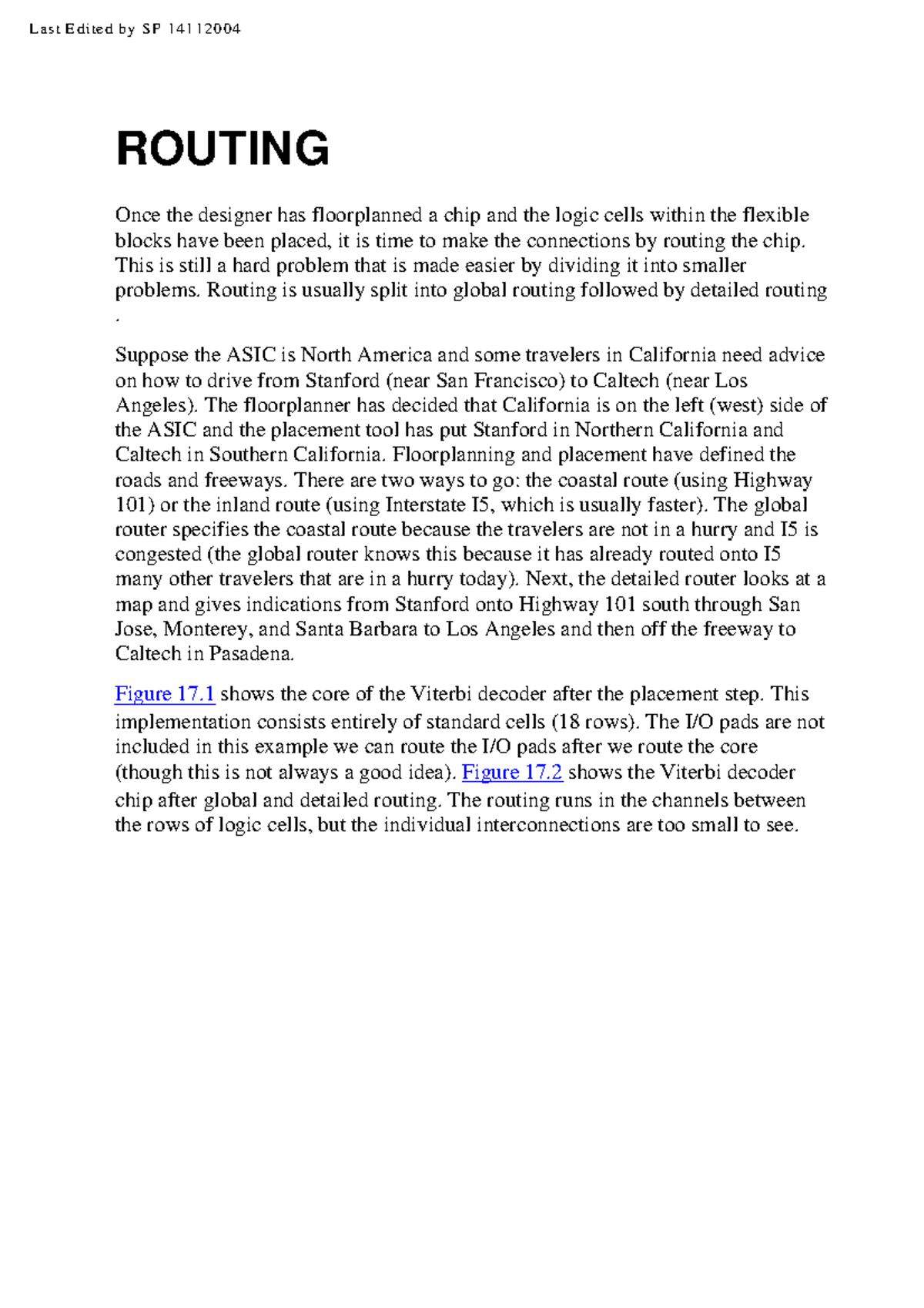 Module-5 SP 1411 Routing: Global and Detailed Techniques - Studocu