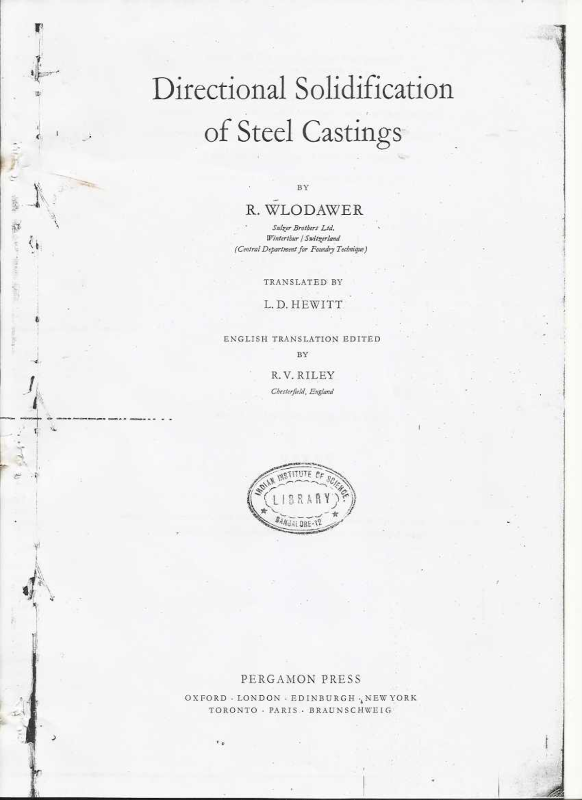 Directional Solidification of Steel Castings: Methoding Insights ...