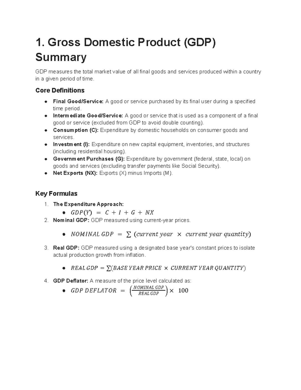 Macroeconomics Lecture 13: GDP, CPI, and Business Cycles Summary - Studocu