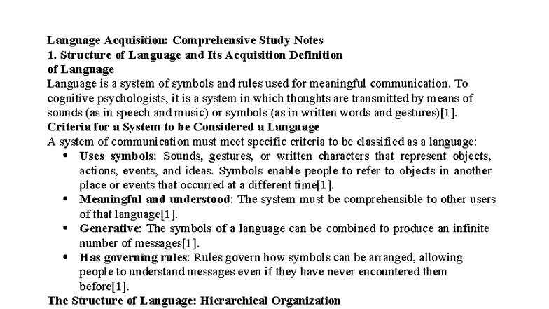 Language Acquisition: Comprehensive Study Notes (Module 7) - Studocu