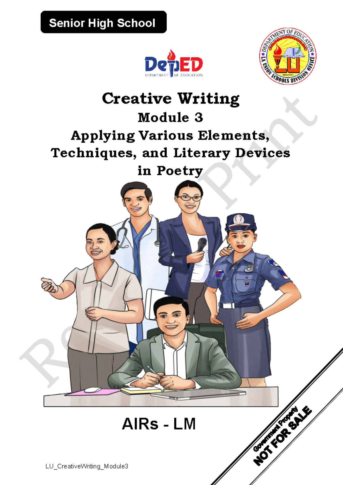 CW Q1 Mod2 - Module - Creative Writing Module 2 Elements, Techniques, and Literary Devices in ...
