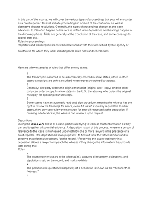 Comprehensive Guide to Types of Legal Proceedings for Court Reporters ...