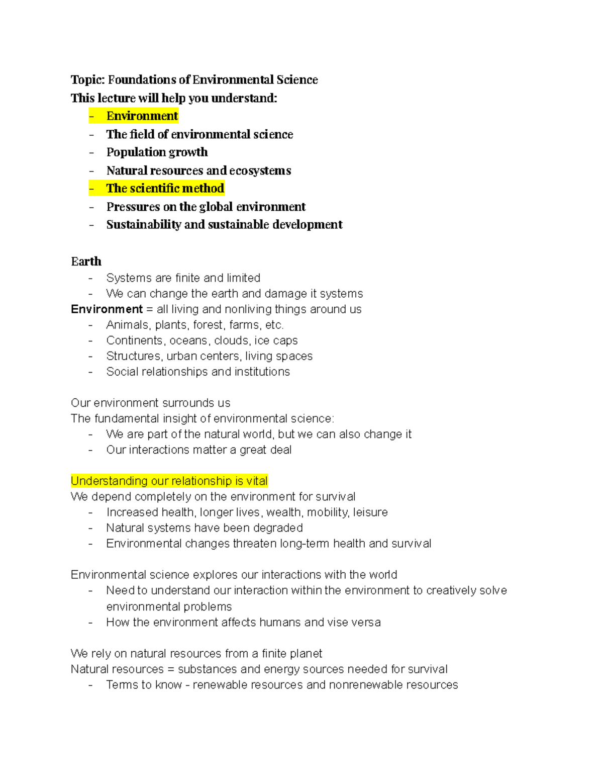 Environmental Science Foundations (ENV 101): Key Concepts ...