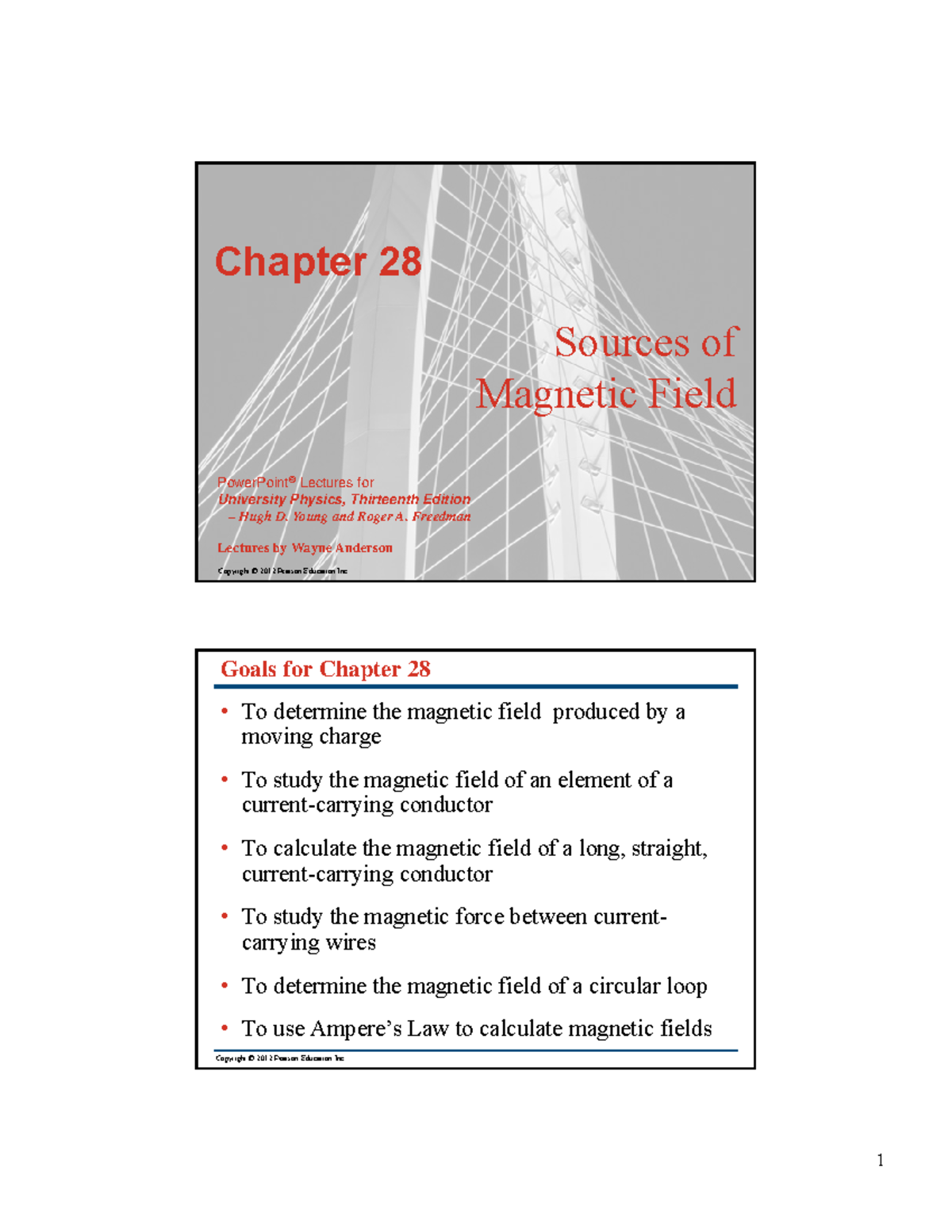 Ch28 - Lecture Notes on Sources of Magnetic Fields in Physics - Studocu