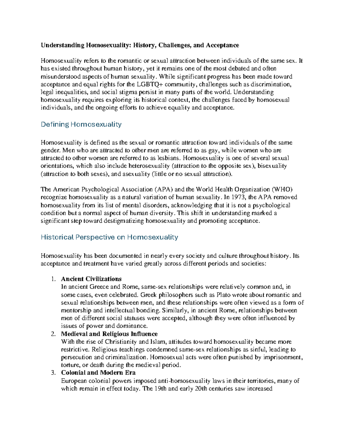 Understanding Homosexuality: History, Challenges & Acceptance (LGBT ...