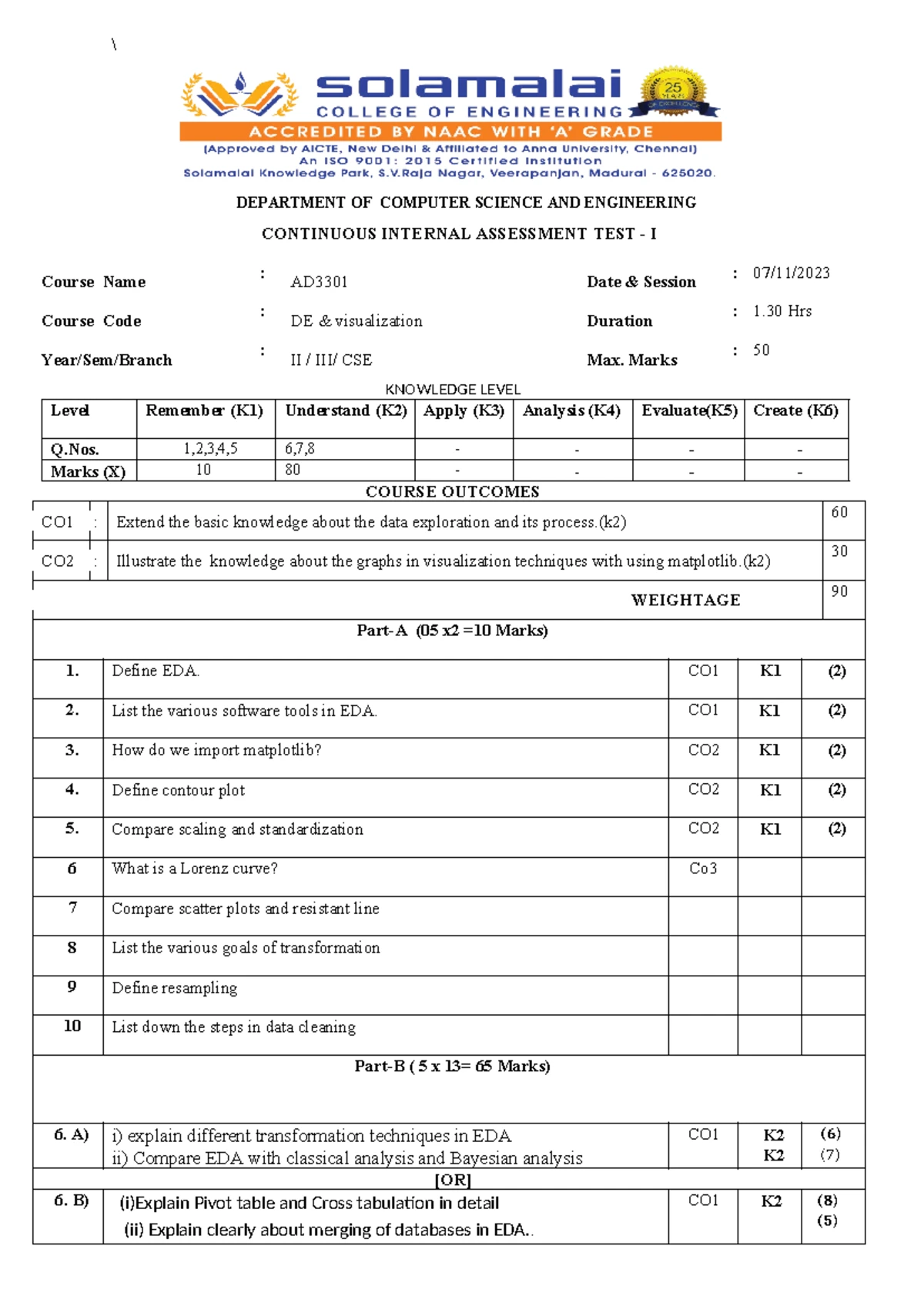Ai Lab Manual Faculty Lab Manual Regulation 2021 Ad3311 Artifical
