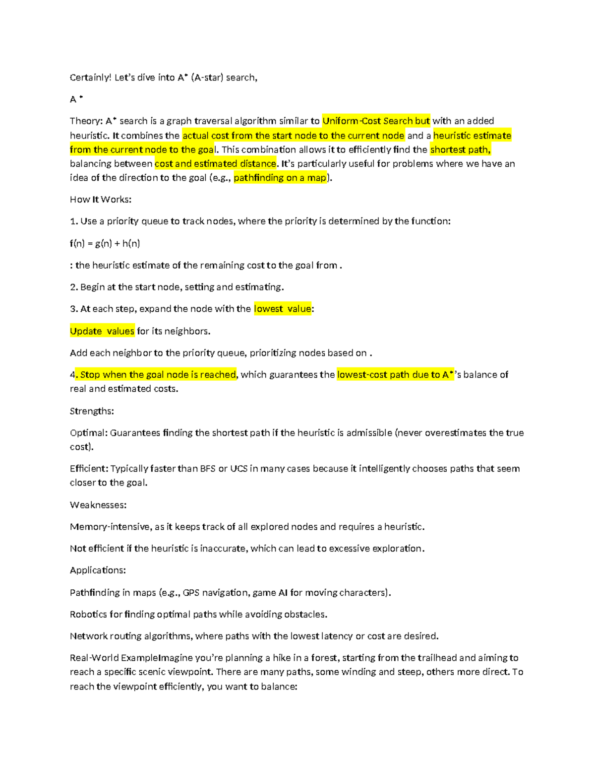 Python Ai Searching - Certainly! Let’s dive into A* (A-star) search, A ...