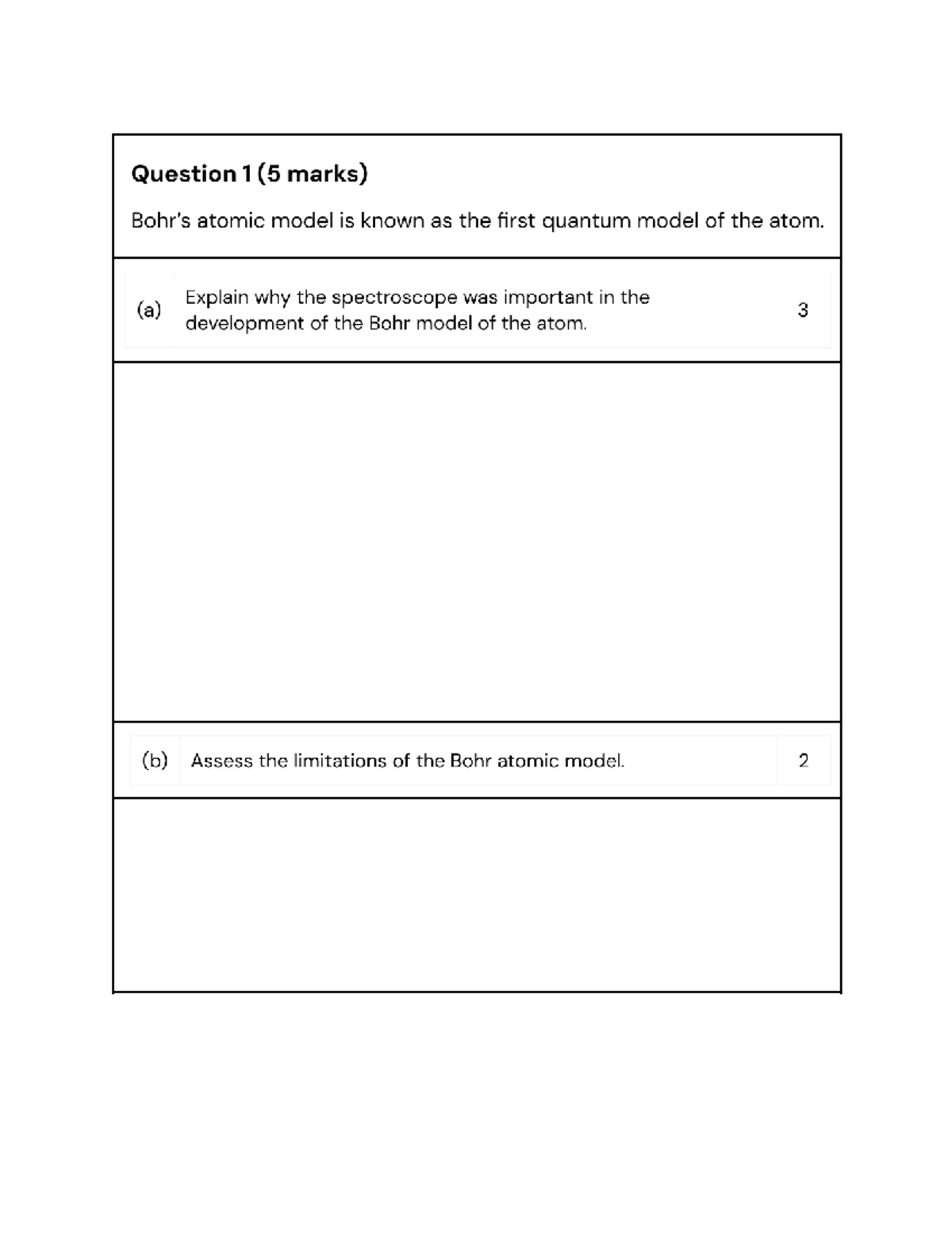 MOD 8 Questions: Quantum and Atomic Models Analysis - Studocu