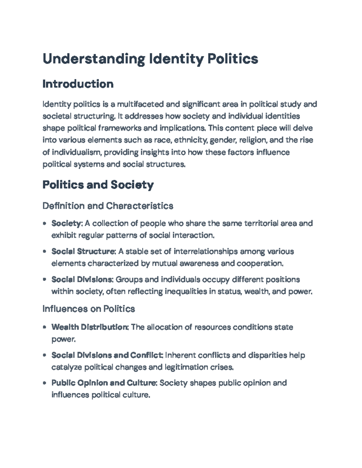 Understanding Identity Politics: Race, Gender, and Societal Changes ...