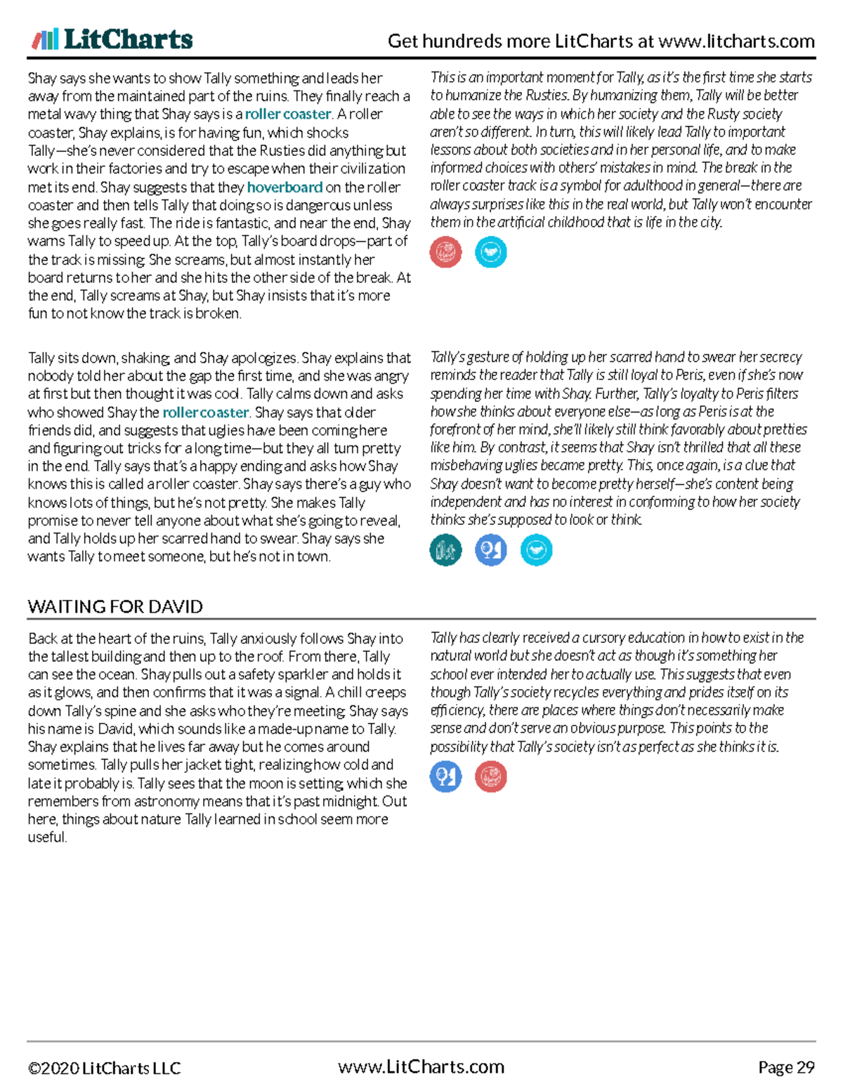 Uglies-Lit Chart 29: The Importance of Humanizing the Rusties - Studocu