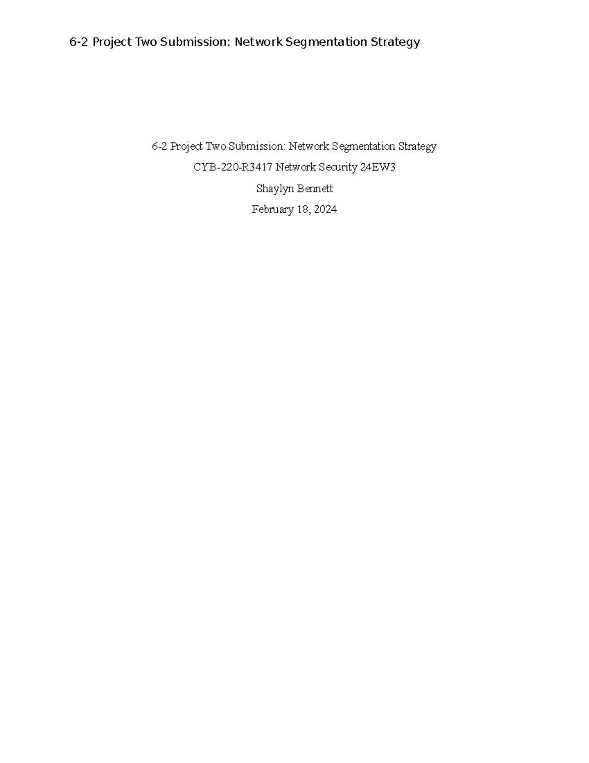 CYB 220 Project 2: Network Segmentation & Firewall Strategy - Studocu