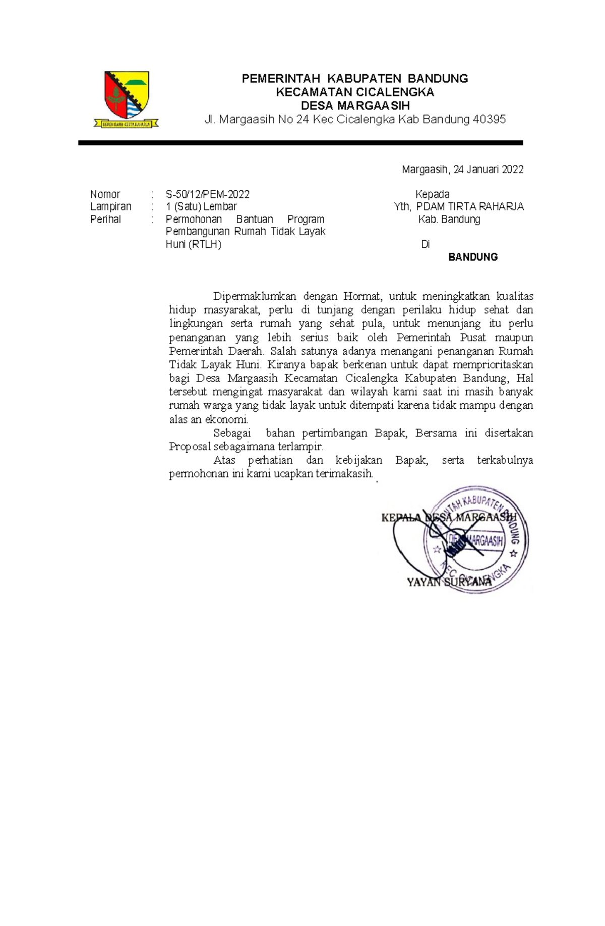 Proposal Bantuan Pembangunan Rumah Tidak Layak Huni (RUTILAHU) 2023 ...