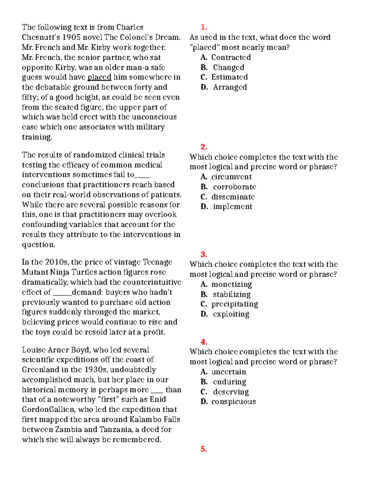 Test 18 Module 2 - SAT 2025 Practice Questions - Studocu