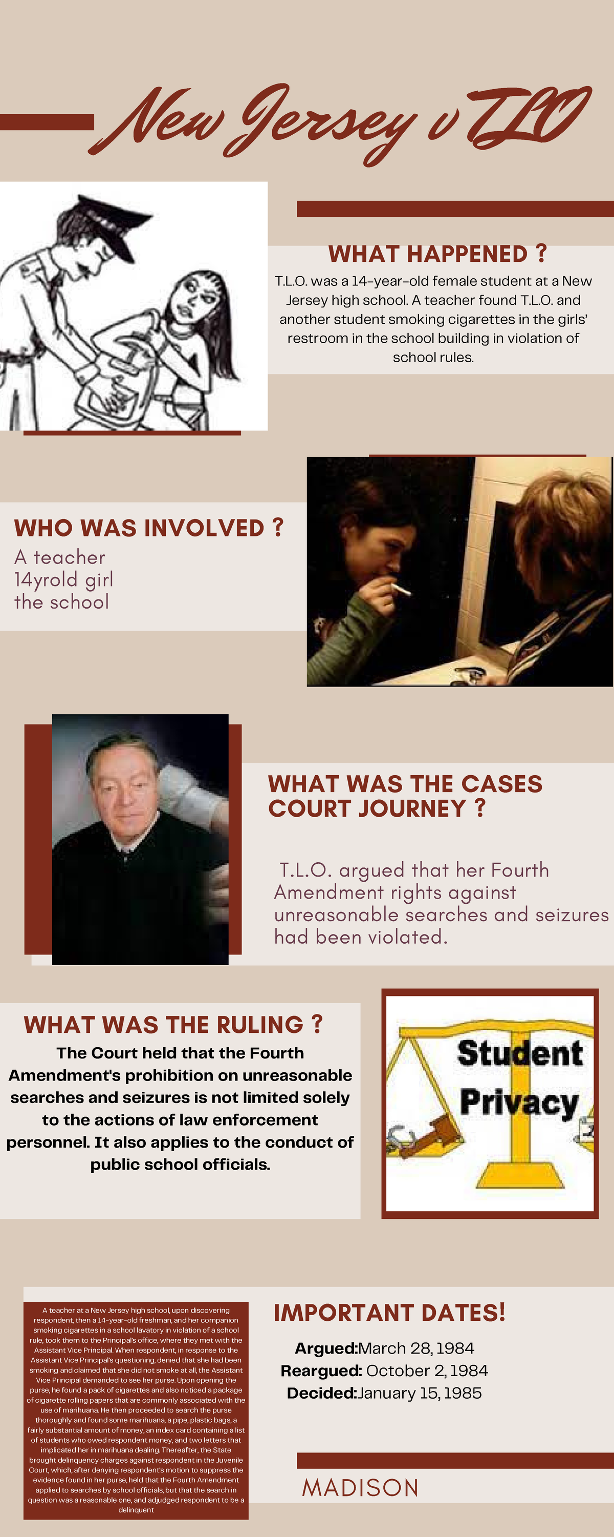 New Jersey v TLO Case Study - Fourth Amendment Implications - Studocu