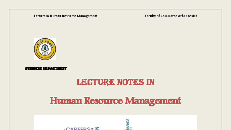 HRM 2025: Lecture Notes on Human Resource Management - Studocu