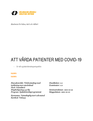 Vae243införsem - Innehållsanalys enligt Graneheim och Lundman (2004 ...