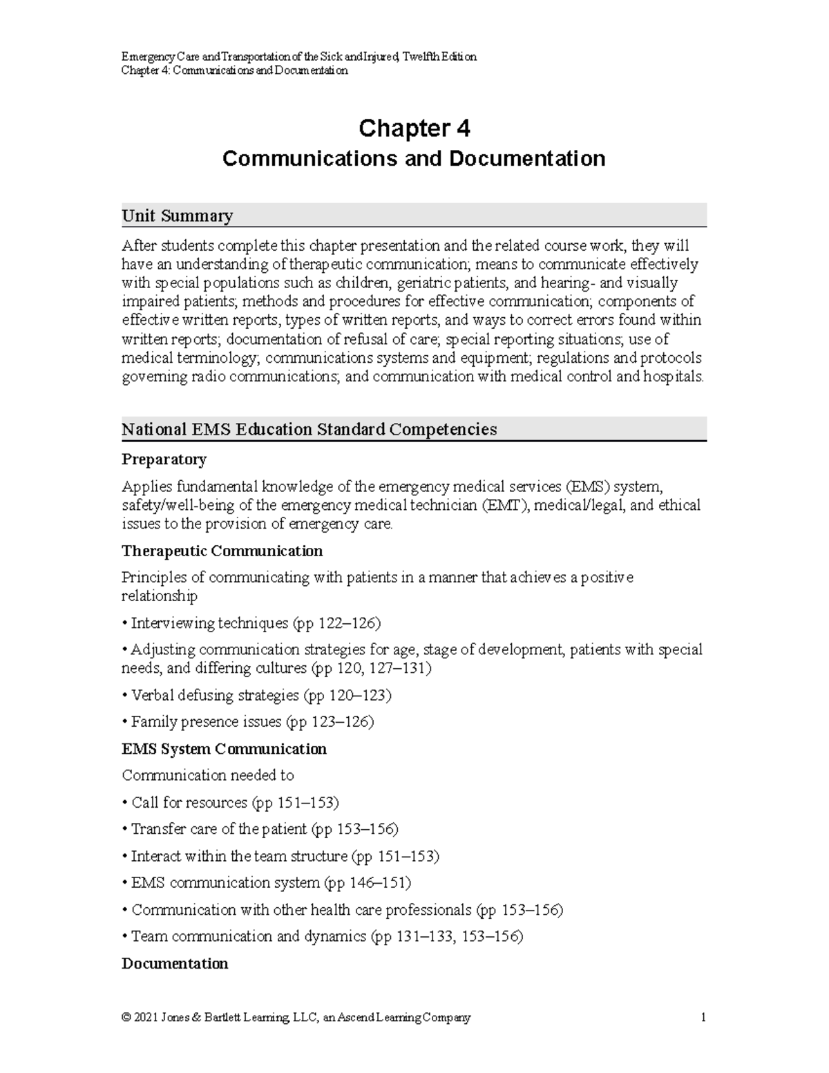 EMT 101: Chapter 4 - Effective Communication & Documentation in EMS ...