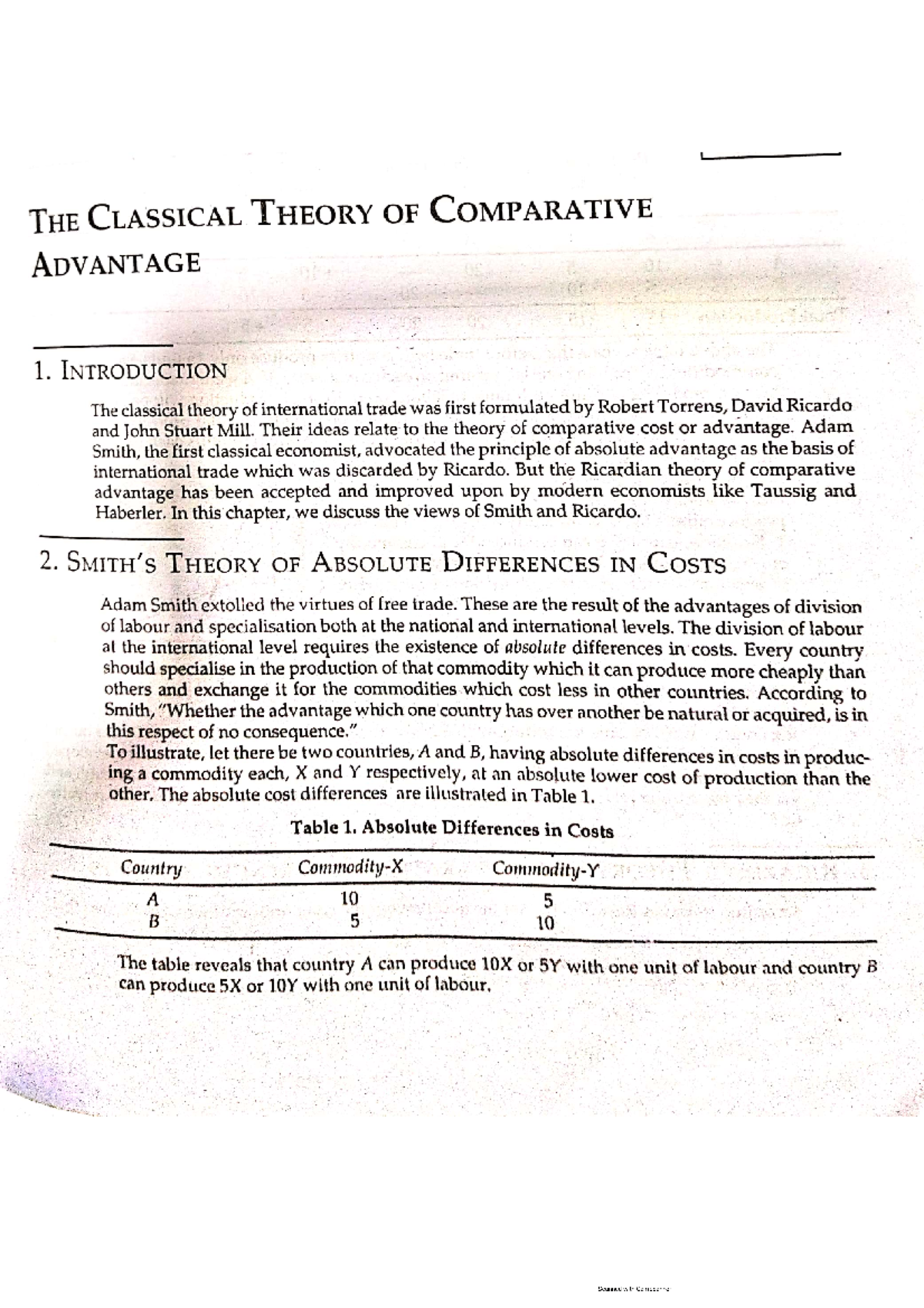 Theory of Absolute & Comparative Advantage | INTL ECON 101 Lecture ...