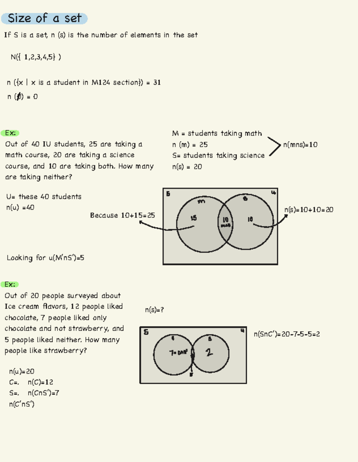 Set Theory Applications and Problem Solving in M124 - Studocu