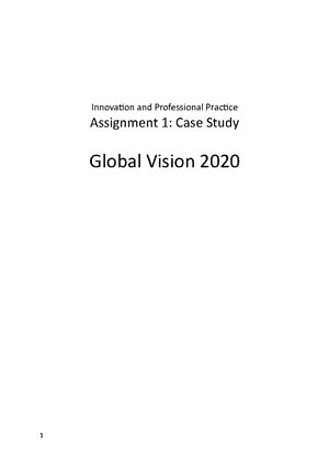 School OF Business - Assignment one - SCHOOL OF Business ASSIGNMENT ...