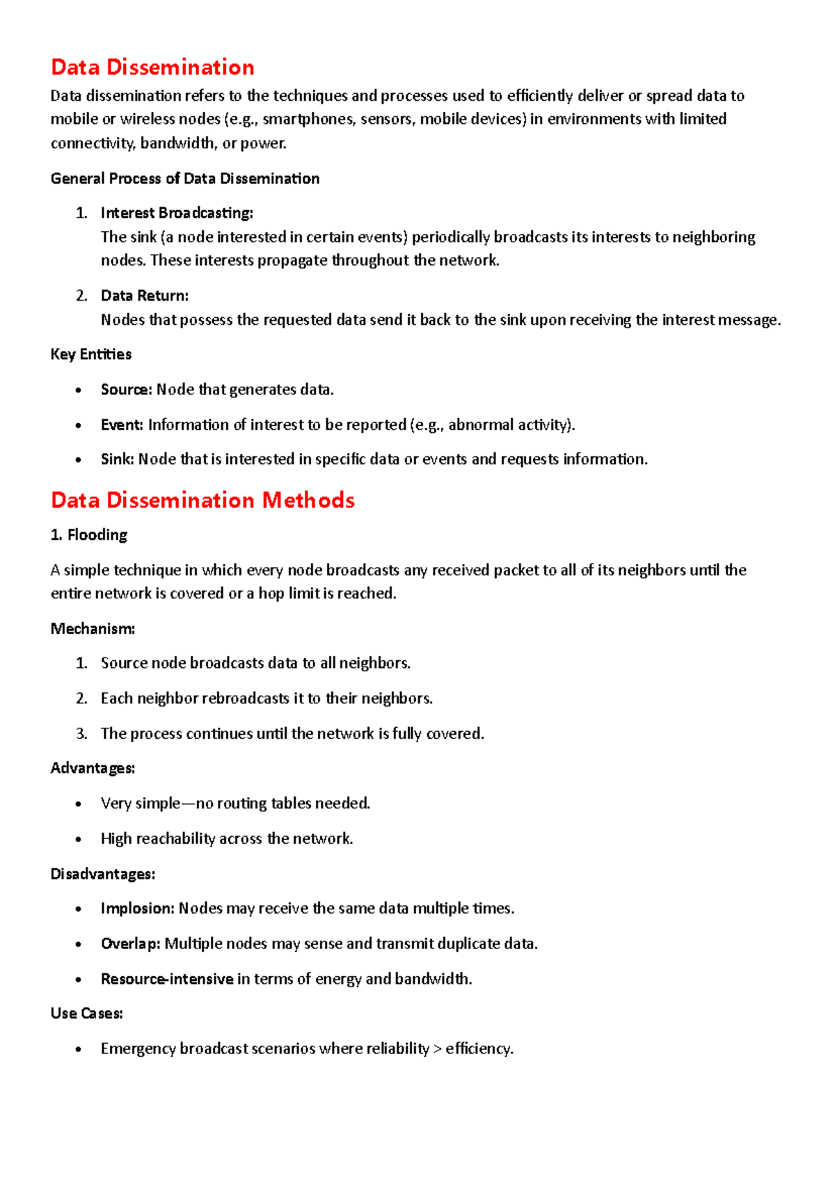 MC Unit 4: Data Dissemination Techniques and Methods - Studocu