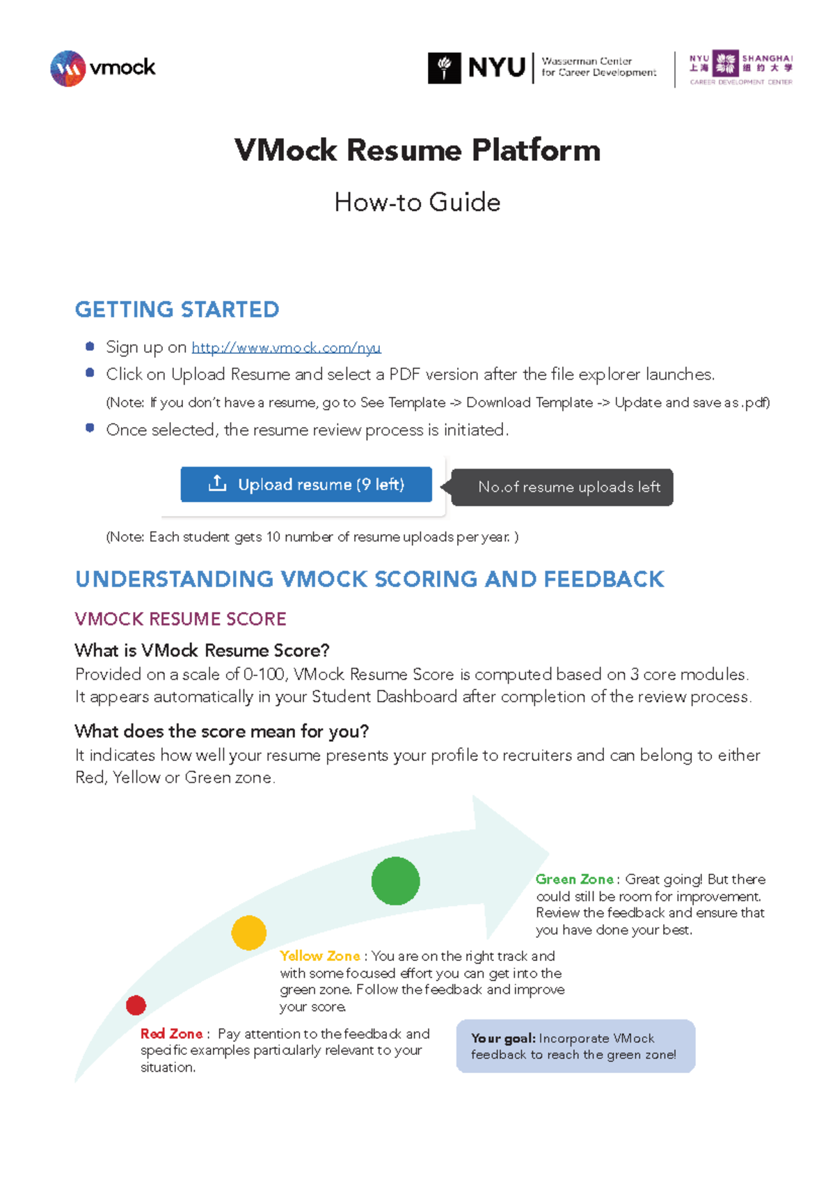 NYU - VMock Resume How-to Guide for Students - Studocu