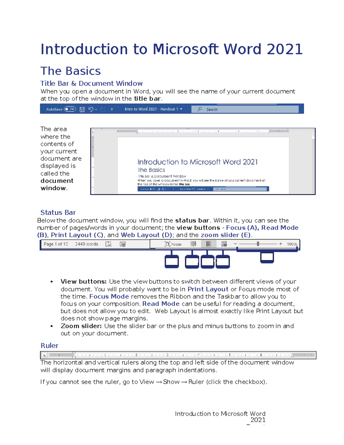 Intro to Word 2021: Essential Features & Functions Guide - Studocu