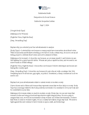 Short Paper 5-1 - Rahsheeda Smith IHP-340 Statistics Instructor Eric ...