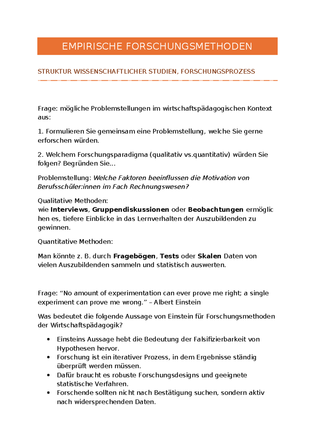 Empirische Forschungsmethoden in der Wirtschaftspädagogik: HWS 25/26 ...