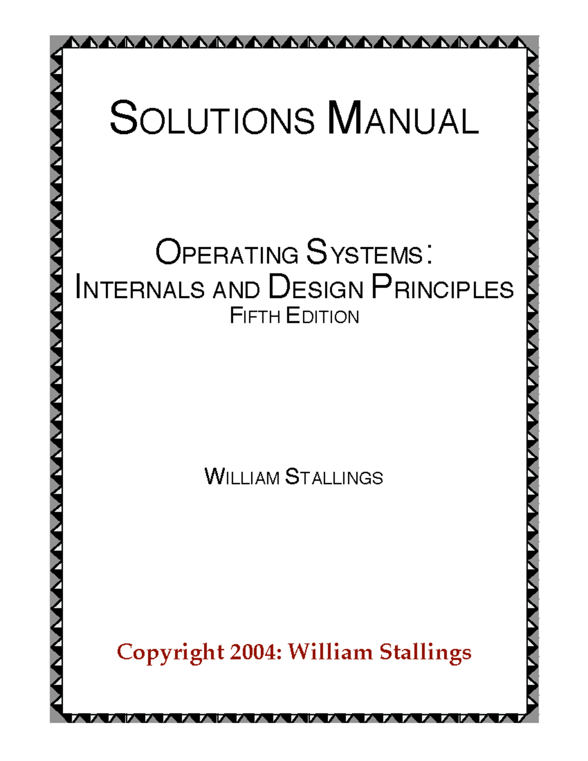Operating Systems Solutions Manual - 5th Edition Guide - Studocu