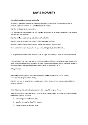 A LEVEL LAW (9084) Chapter 2: Parliamentary Lawmaking Notes - Studocu