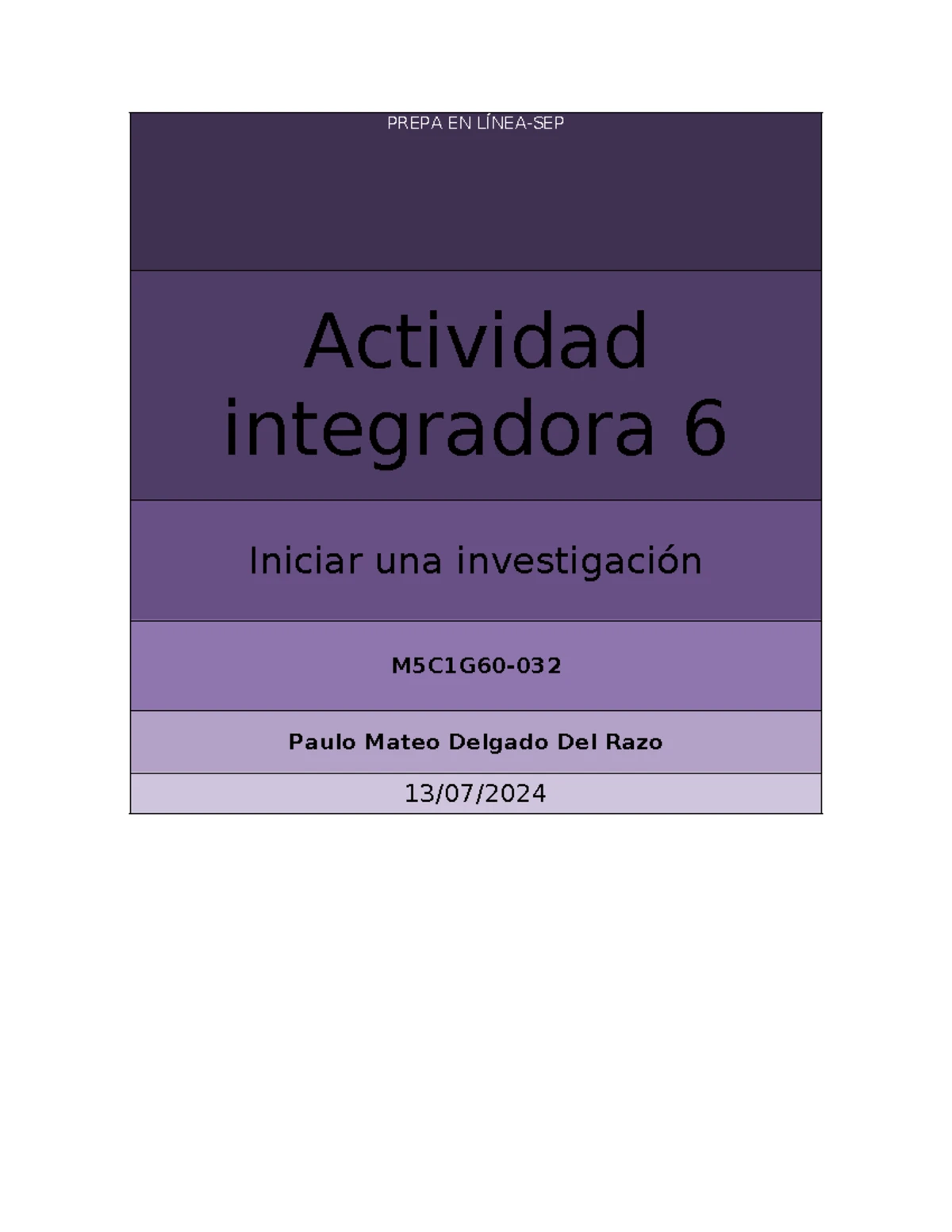 Actividad Integradora 5: Aplicación para un empleo - Módulo 6 - Studocu