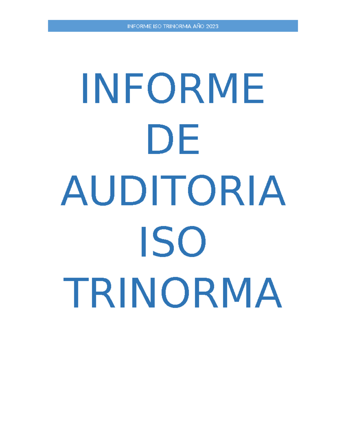 Informe Final de Auditoría ISO Trinorma 2023 - Remy y Asociados - Studocu