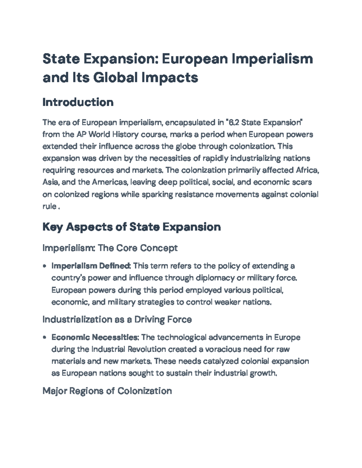 AP World History: 6.2 State Expansion and European Imperialism - State ...