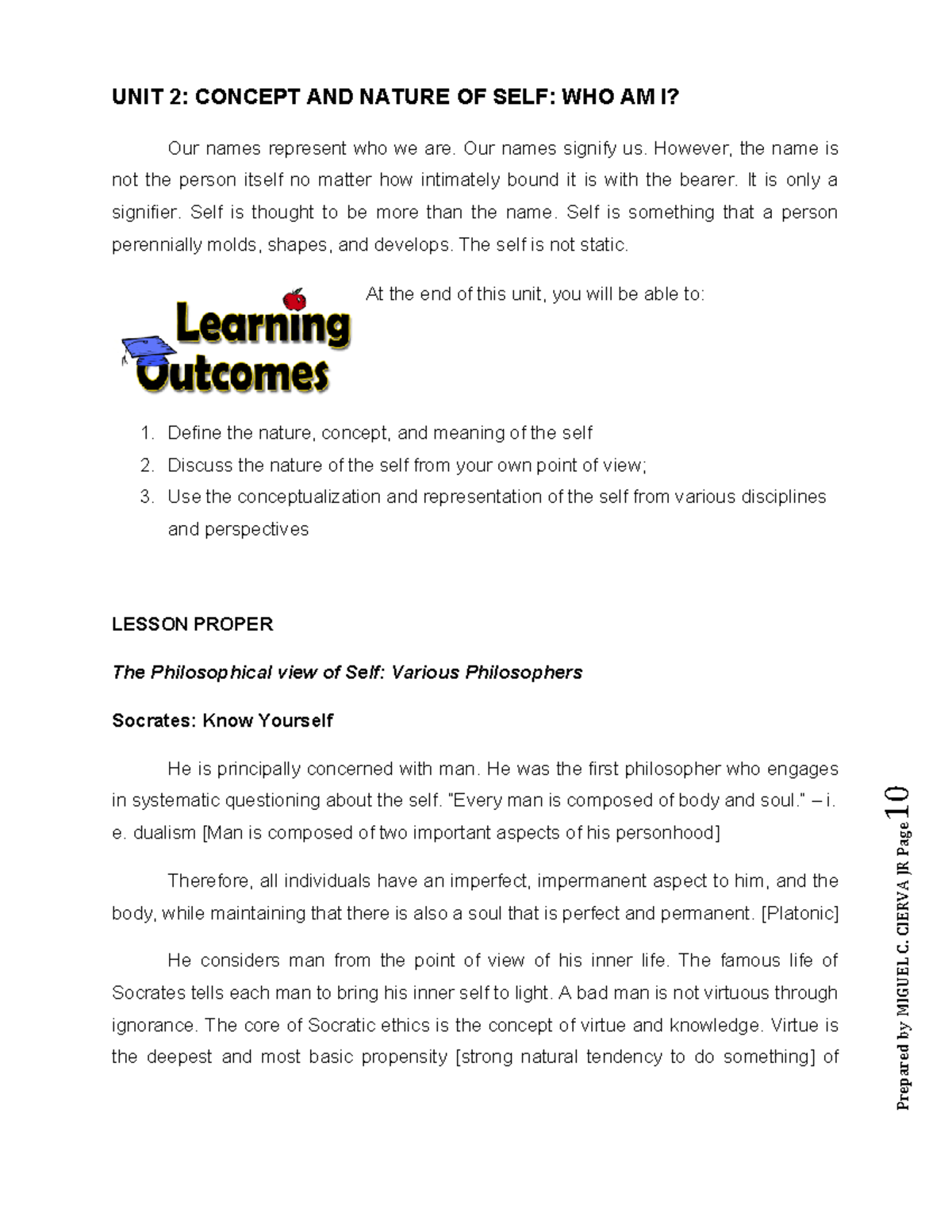 Understanding The Self Full Book Part 1 - UNIT 2: CONCEPT AND NATURE OF ...