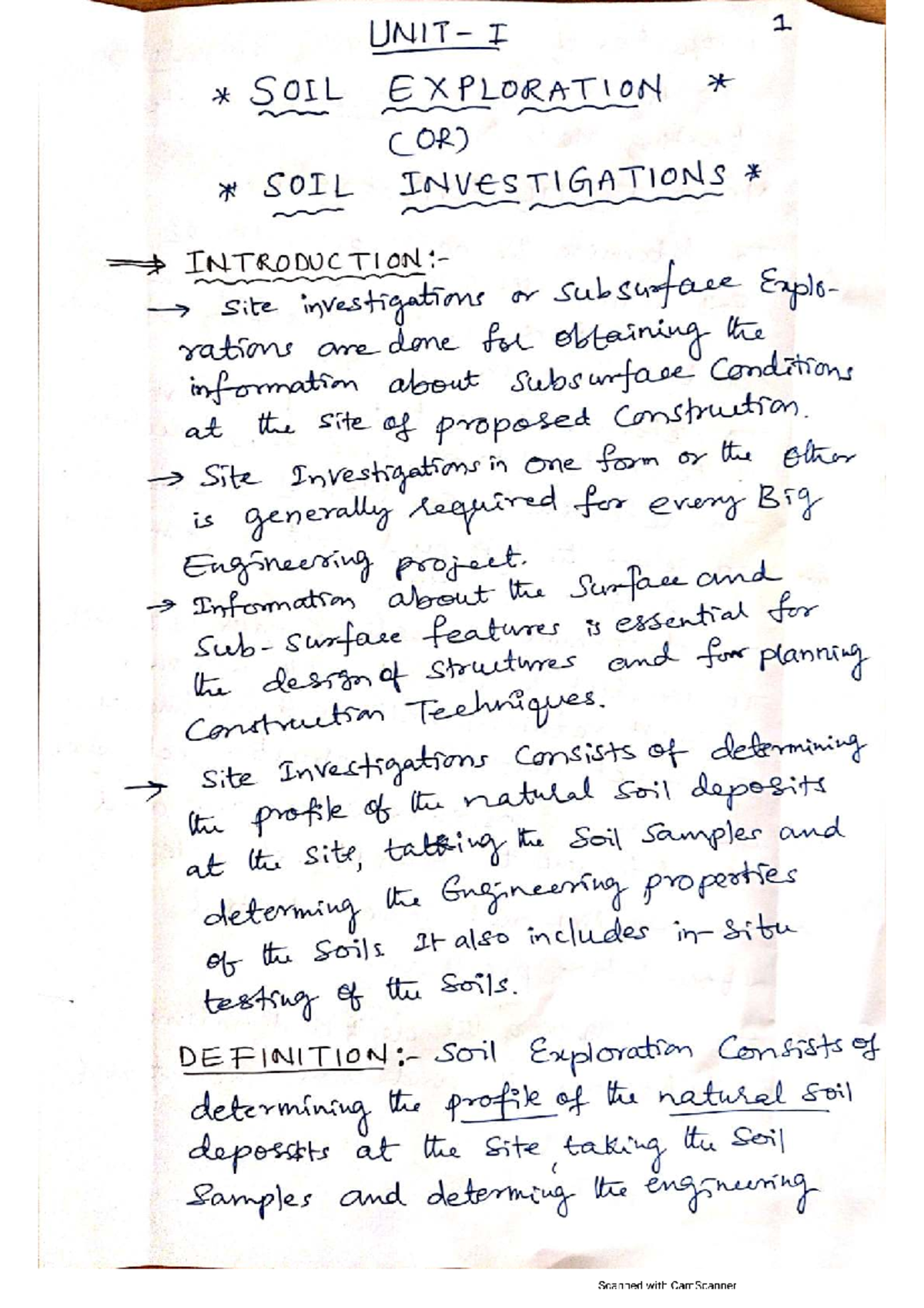 Soil Exploration Techniques for Foundation Engineering (UNIT I) - Studocu