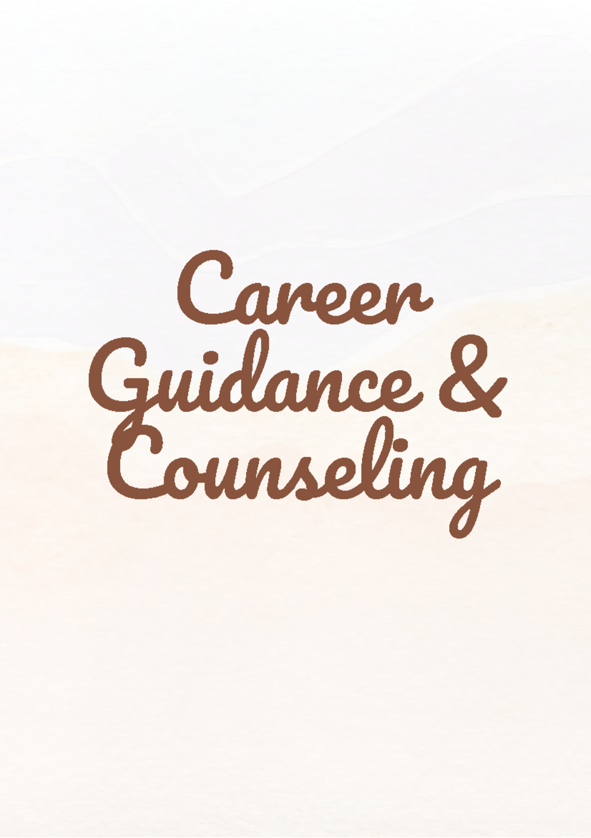 Career Guidance Counseling: An Overview of Key Concepts and Theories ...