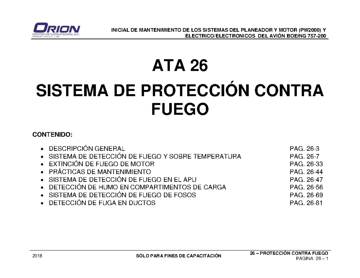 484428115 8 ATA 26 Protección y Detección de Fuego en Boeing 757-200 ...