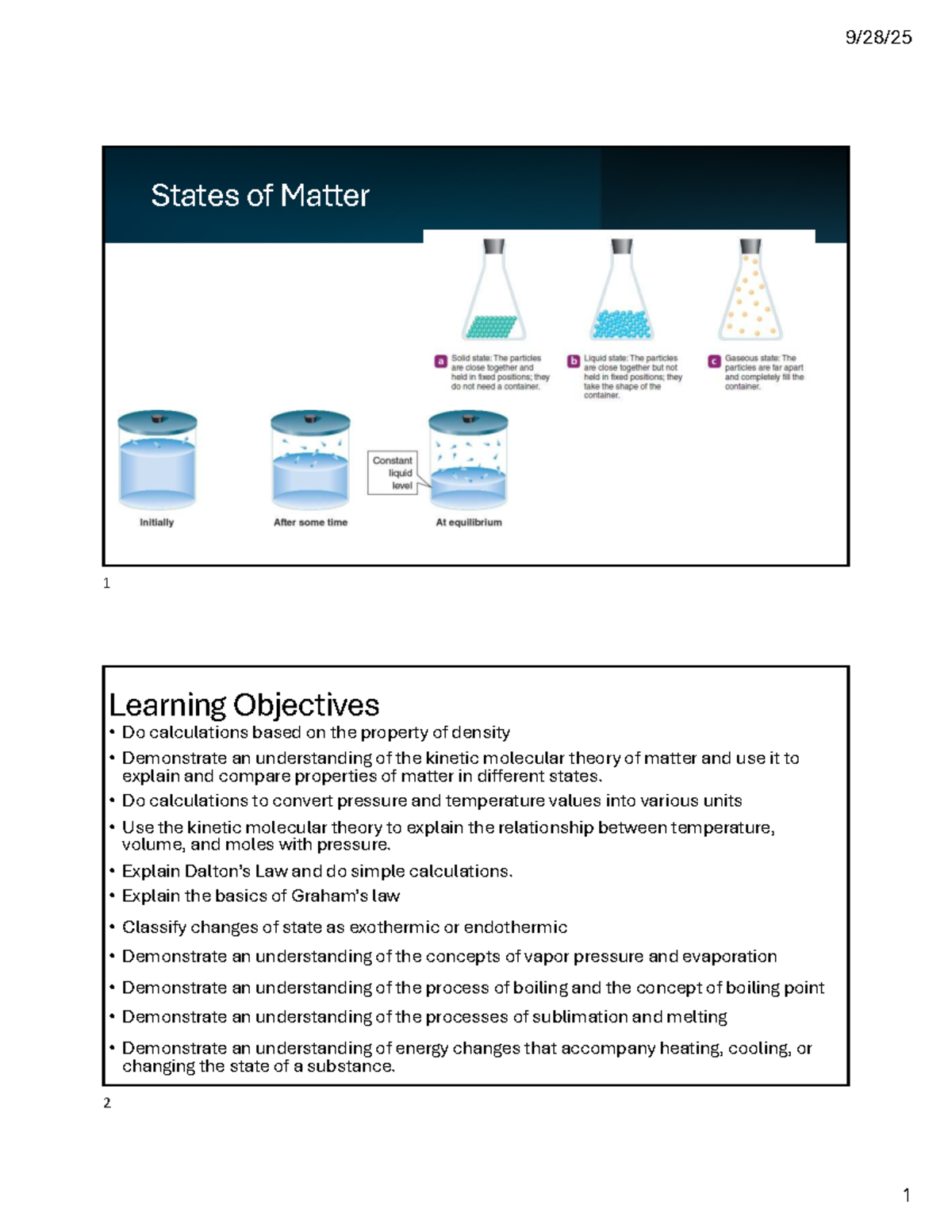 Understanding States of Matter: Gas Laws & Kinetic Theory (CHEM101 ...