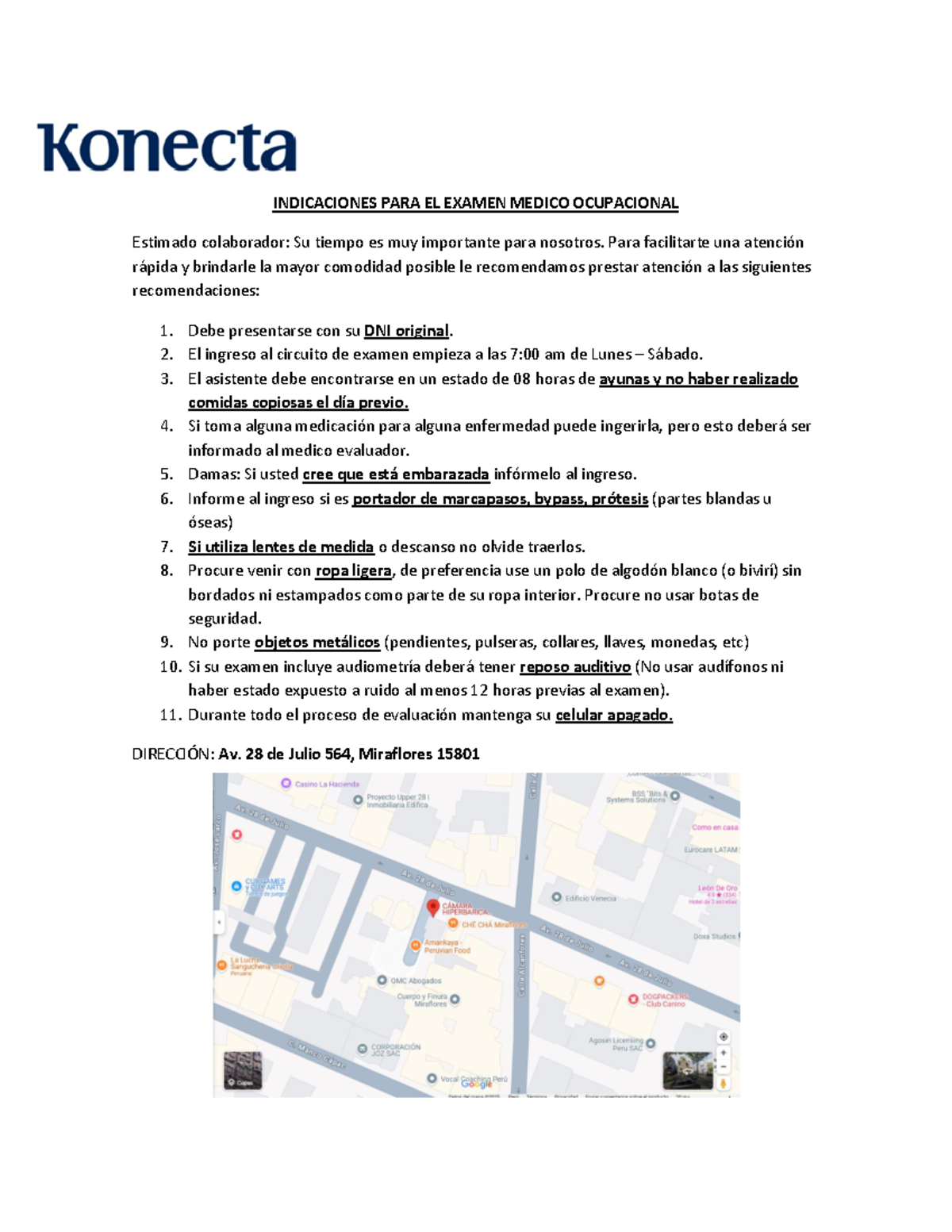 Recomendaciones para el Examen Médico Ocupacional EMO 2025 Oxy Lima ...