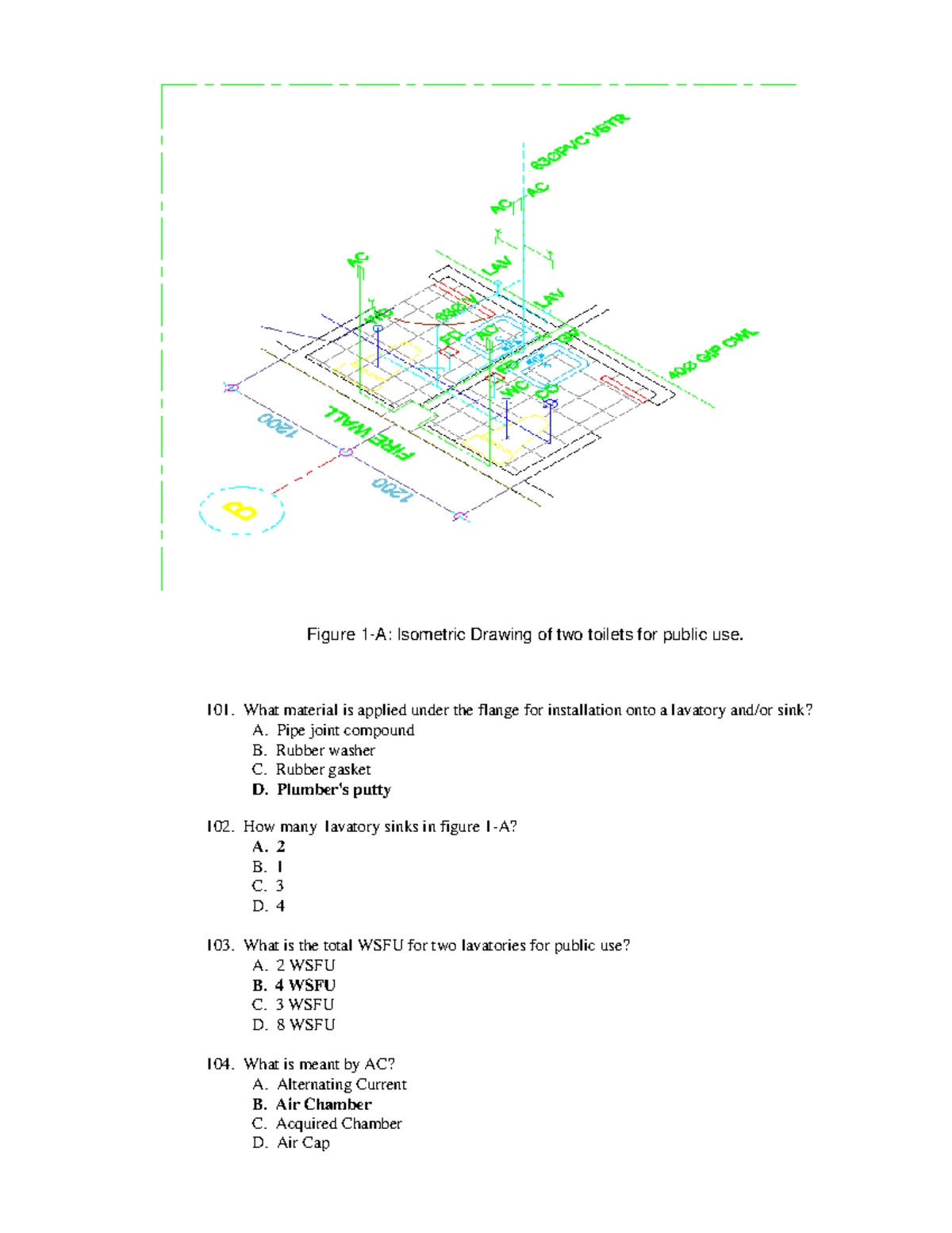 100 Master Plumber Practical Problems Part 1 - IDENTIFY TYPES OF PIPING MATERIALS 1 Use - above ...