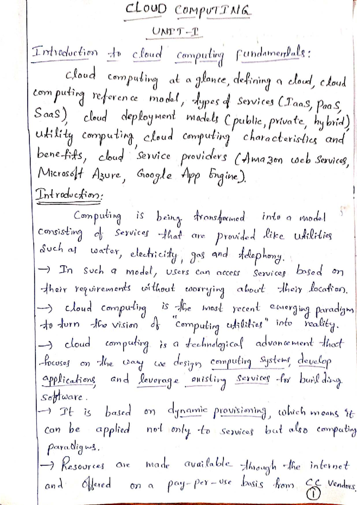 CC 101: Introduction to Cloud Computing Fundamentals - Studocu