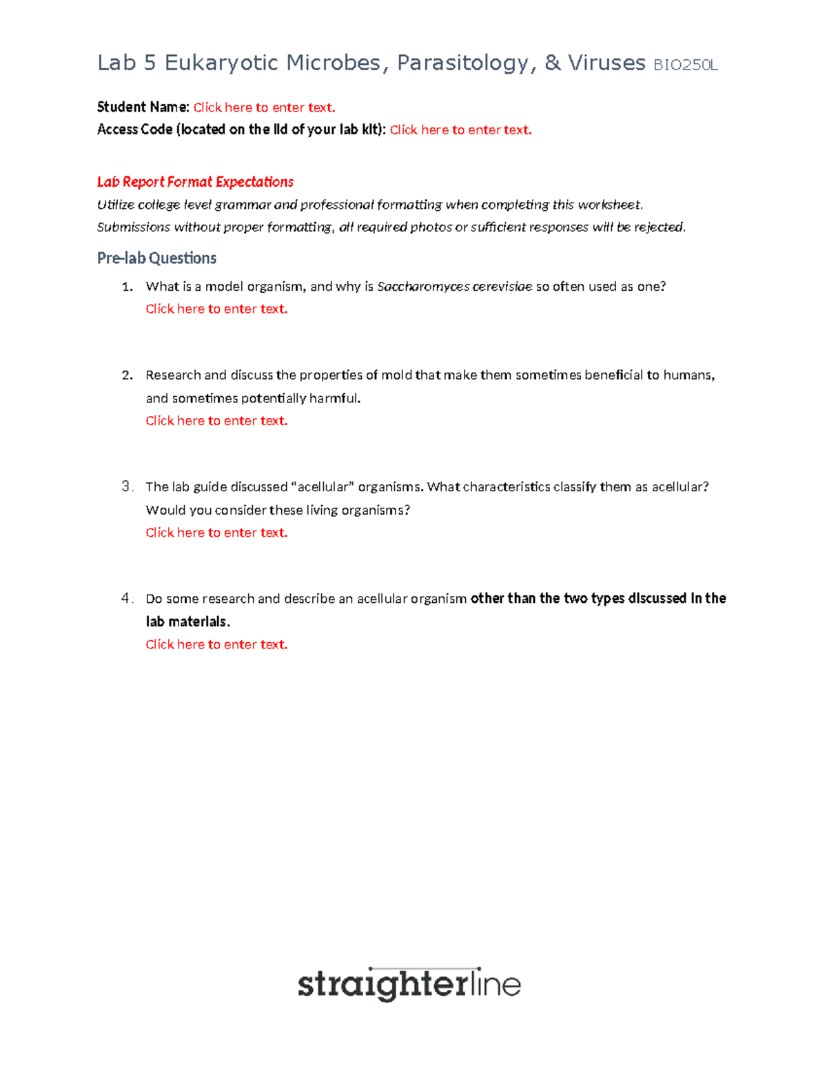 BIO250 Lab 5: Eukaryotic Microbes & Mold Growth Experiment - Studocu