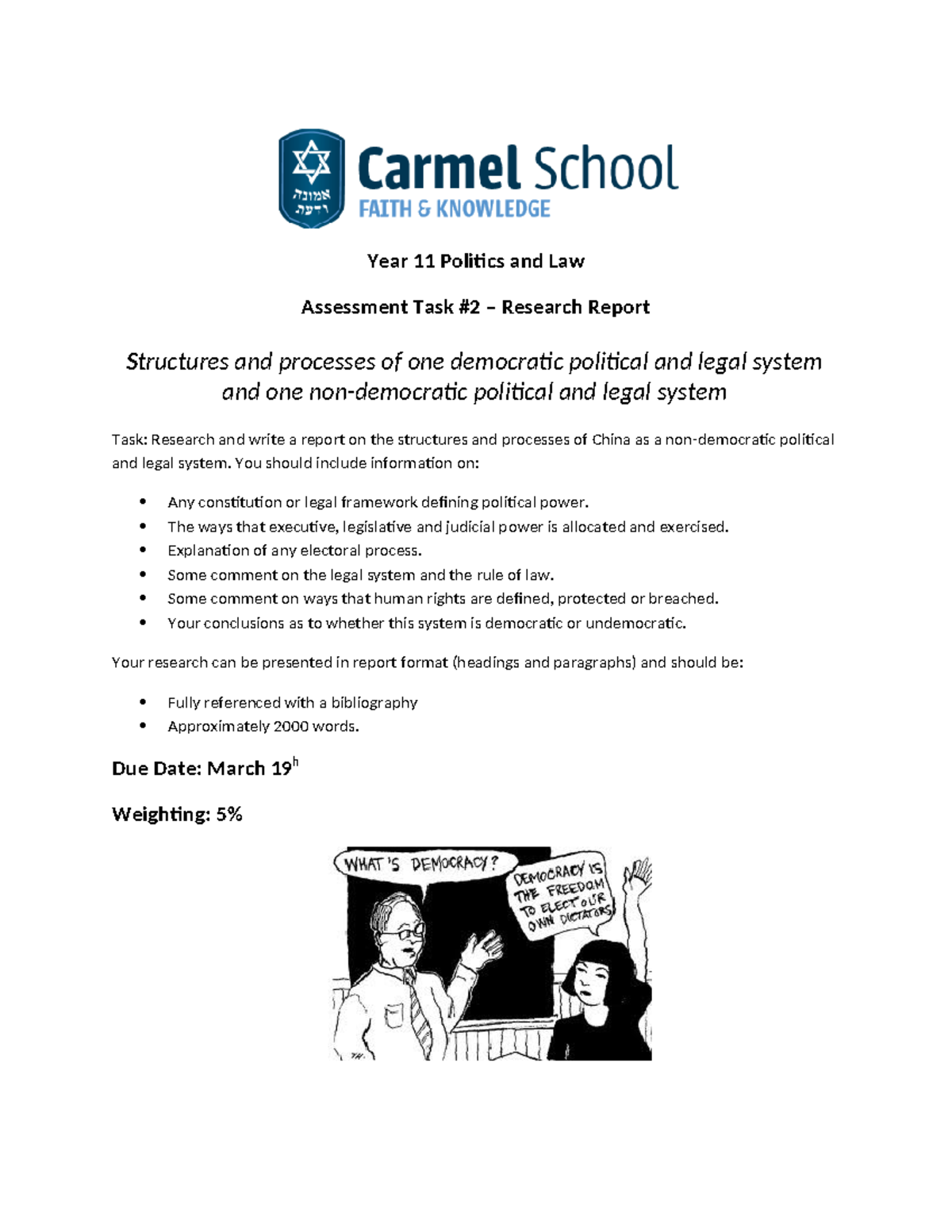 China investigation - Atar units 1-2 notes - Year 11 Politics and Law ...