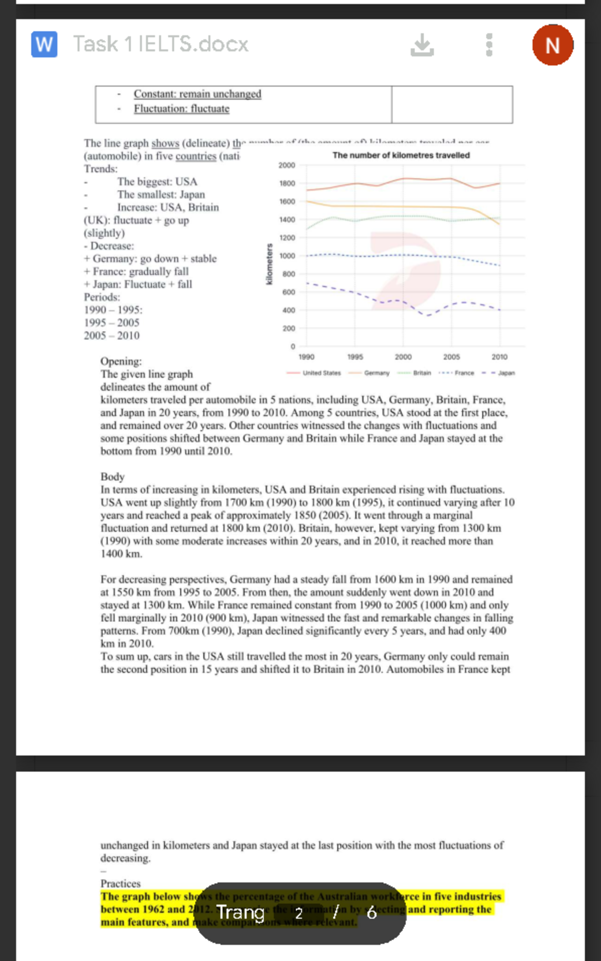 Task 1 Ielts.docx - Google Drive - Trang 2 / 6 Constant: remain ...