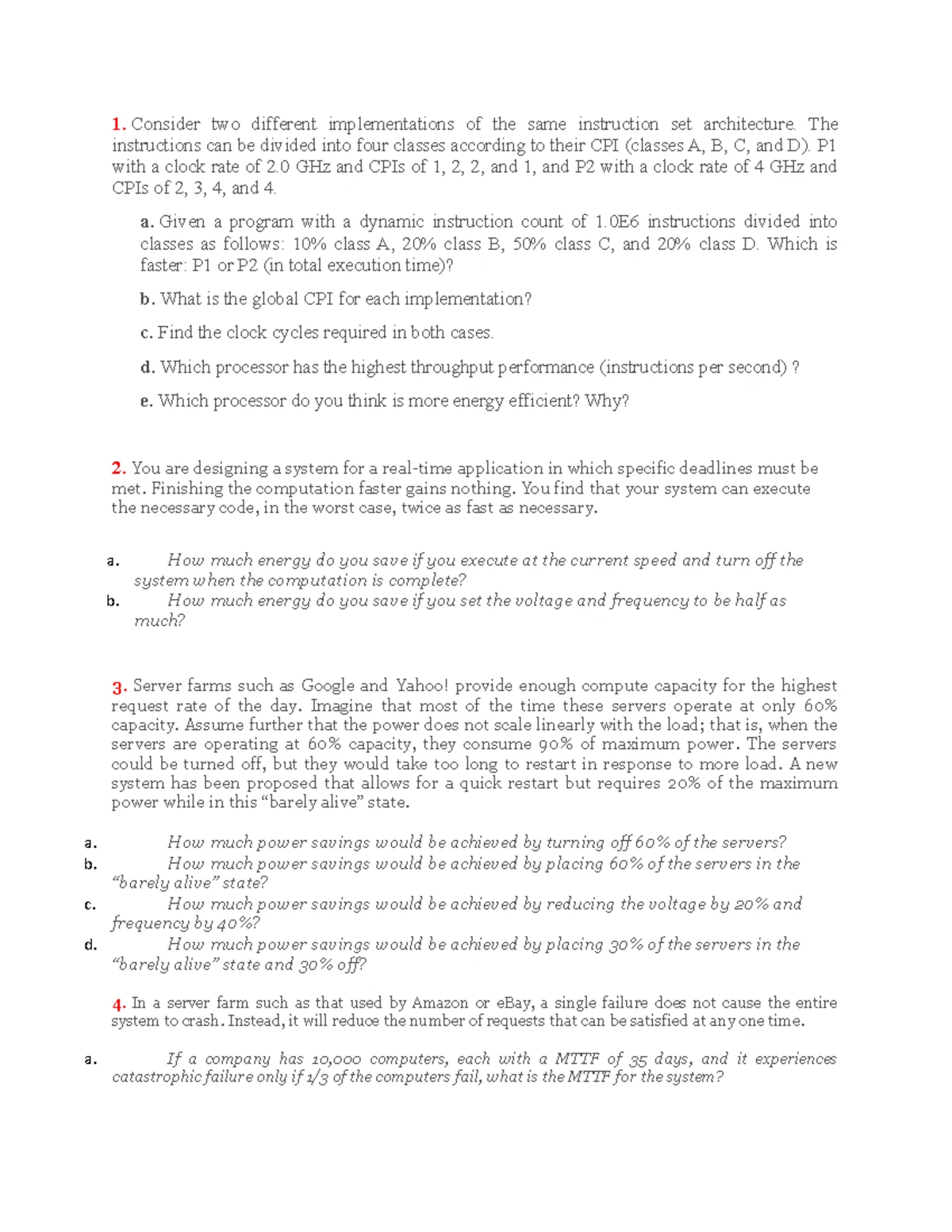 HW5 assignment Computer Architecture ECE 6913 - 1. Caches are important to providing a - Studocu