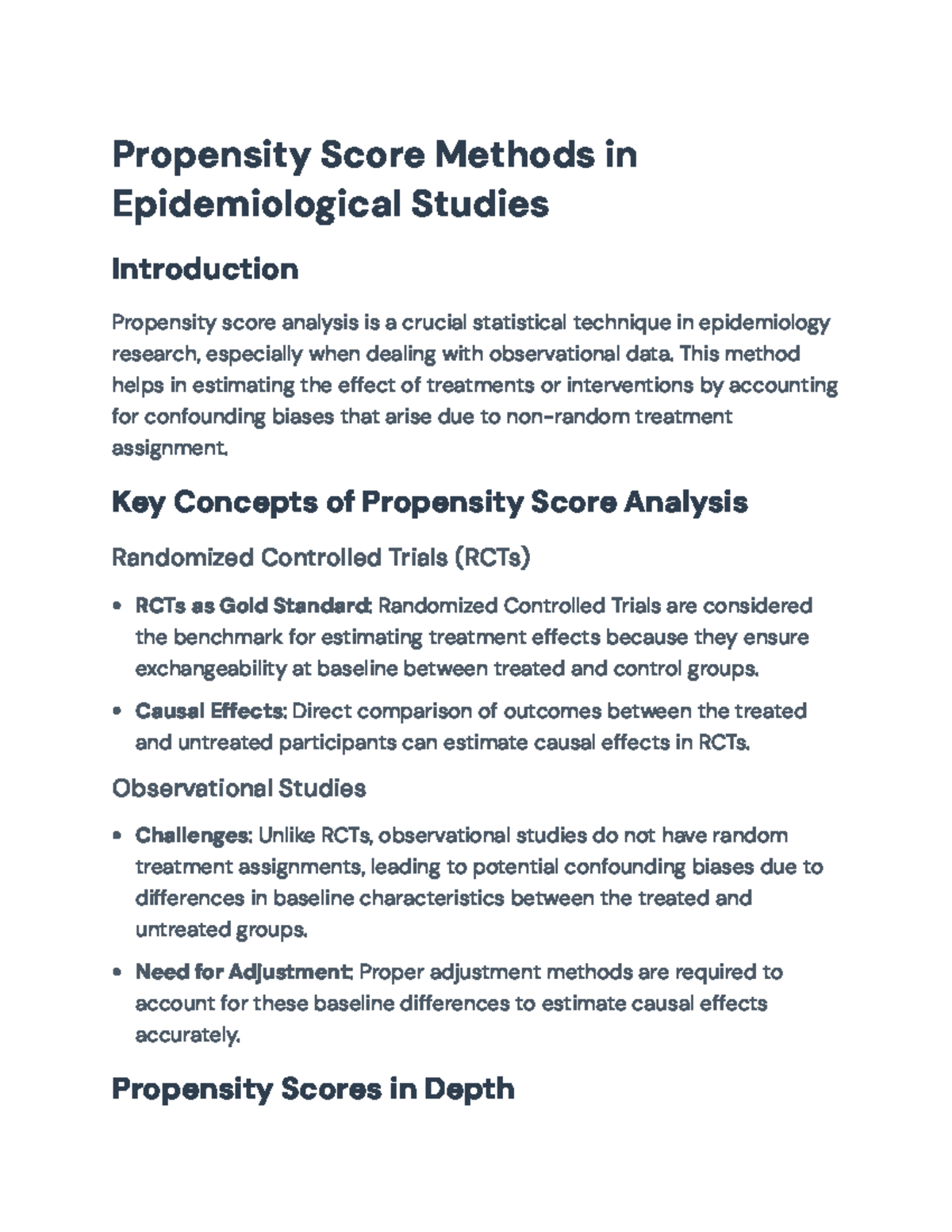 Propensity Score Methods in Epidemiology: Key Concepts and Applications ...