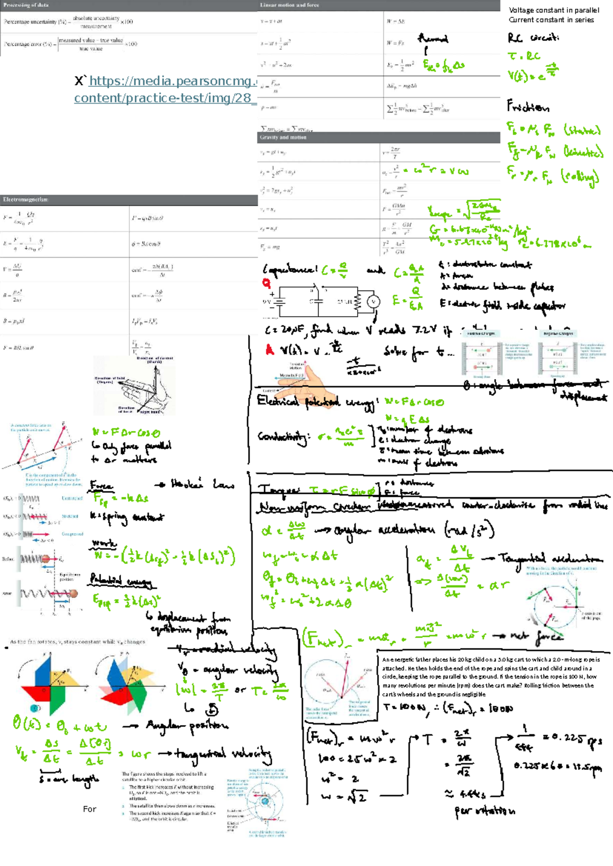 Physics Cheat Sheet: Voltage & Current Concepts in Circuits - Studocu