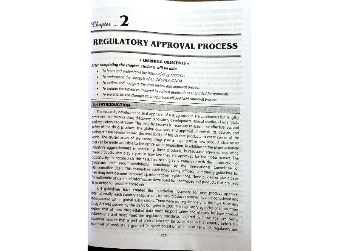 Pharmaceutical Regulatory Science: Chapter 2 - Regulatory Approval ...